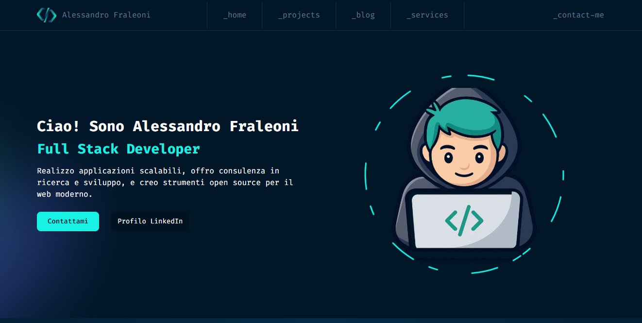 Alessandro Fraleoni | Full-Stack Web Developer con sede a Roma